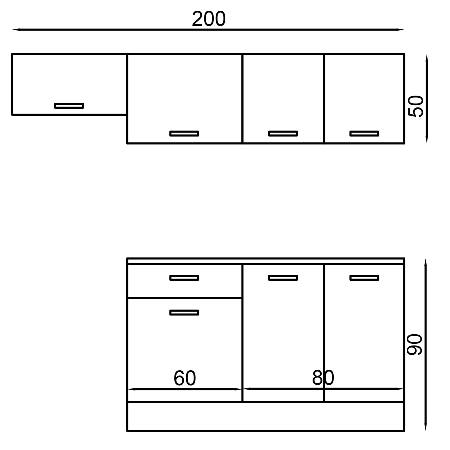 K014 - KITCHEN CABINET 200 CM