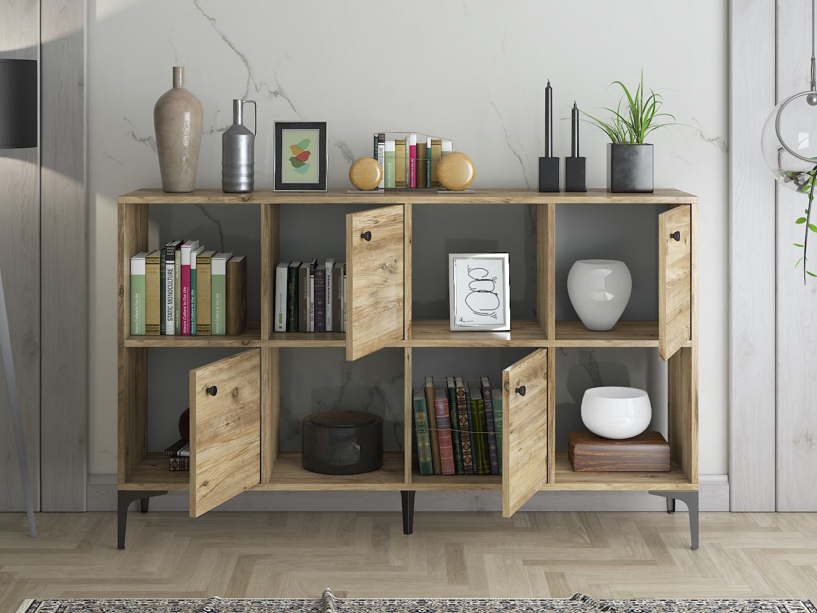 SINGLE CONSOLE BOOKSHELF- L - AP