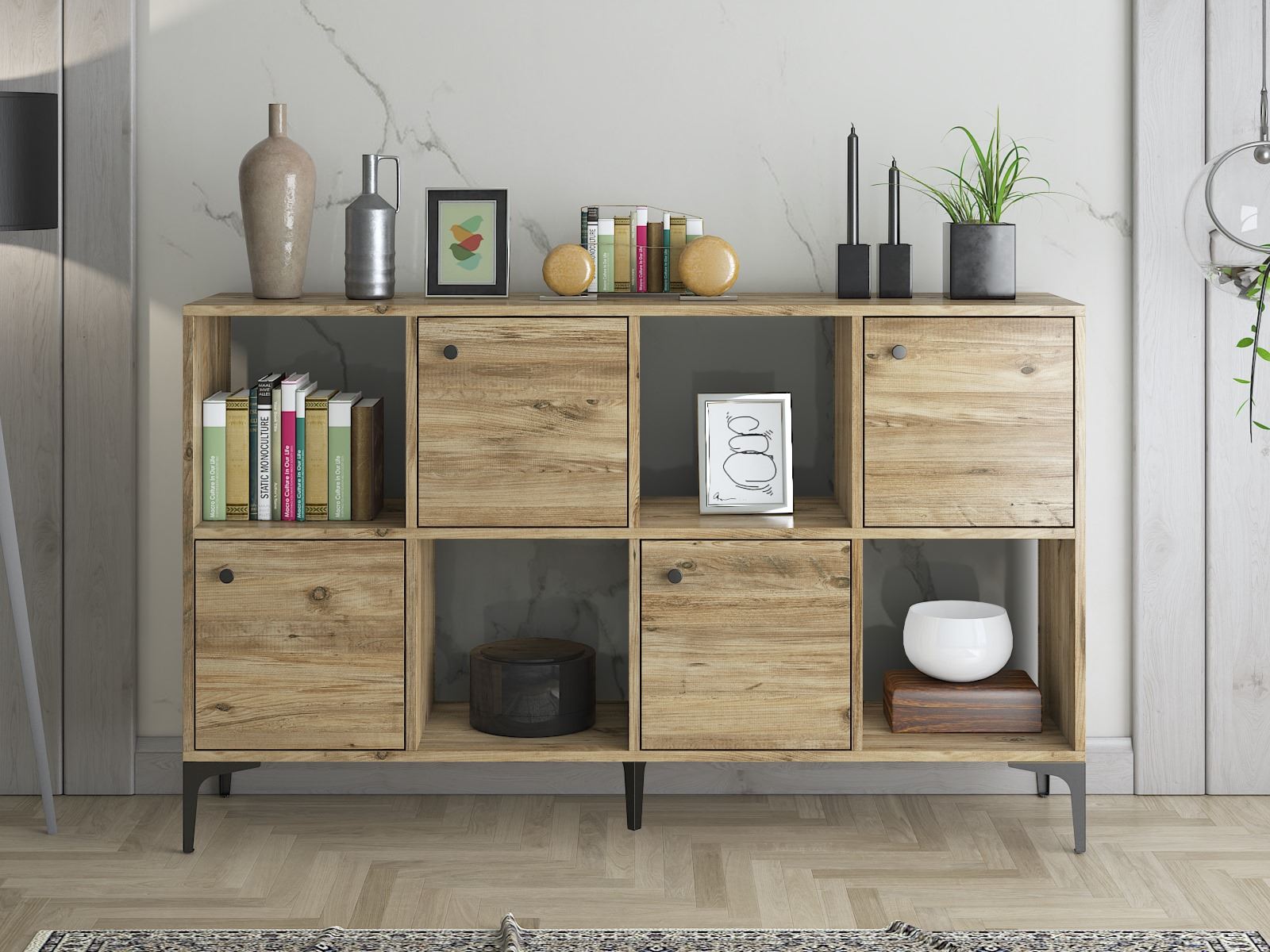 SINGLE CONSOLE BOOKSHELF- L - AP